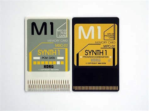 Korg M1 Synth 1 Expansion Card Set Msc 02 And Mpc 02 For Reverb