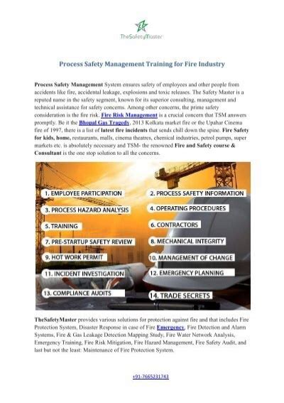 Process Safety Management Training For Fire Industry 11 6 18