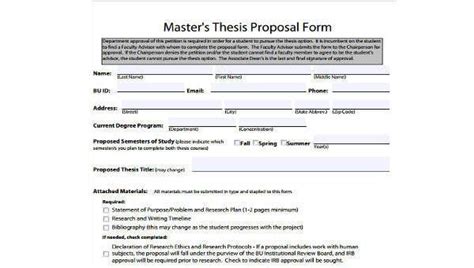 Free 8 Sample Thesis Proposal Forms In Pdf Ms Word