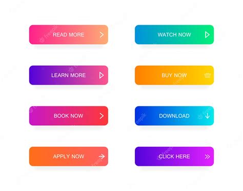 Premium Vector Set Of Modern Material Style Buttons For Website Mobile App And Infographic