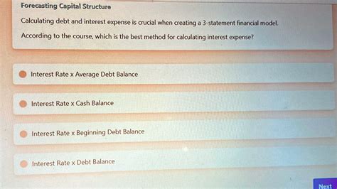 Forecasting Capital Structure Calculating Debt And Interest Expense Is Crucial When Creating A 3