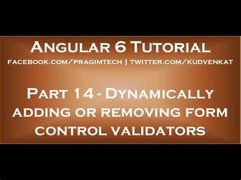 Asp Net Core Docker Dynamically Adding Or Removing Form Control Validators In Reactive Form