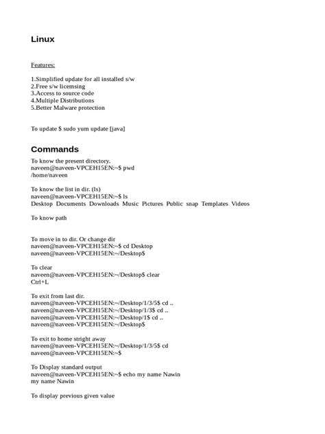 Linux Notes Pdf Computer File Directory Computing