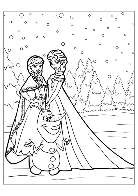 유아활동지 디즈니 겨울왕국 엘사 올라프 색칠공부 무료도안 모음 네이버 블로그