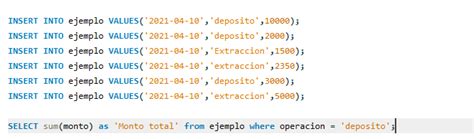 Base De Datos Sql Sumar Y Restar En Una Misma Columna Stack