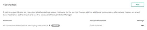 Configuring Hostnames For Event Broker Services