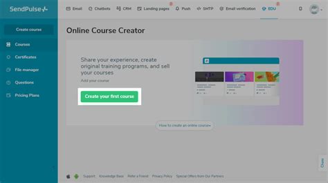 How To Create A Course Sendpulse