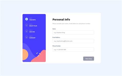 Frontend Mentor Multistep From With React Typescript And Tailwindcss Coding Challenge Solution