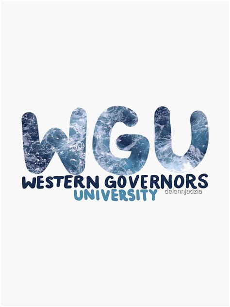 Wgu Western Governors University Ocean Sticker For Sale By