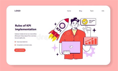 Leading Key Performance Indicators Implementation Rules For Company Stock Vector Illustration