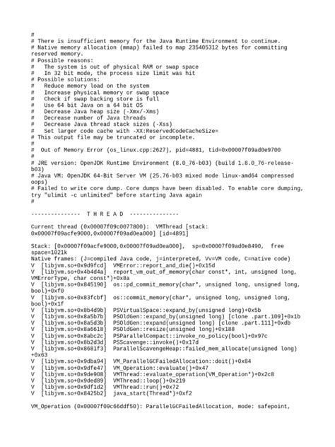 Hs Err Pid4881 Pdf Java Programming Language Java Virtual Machine
