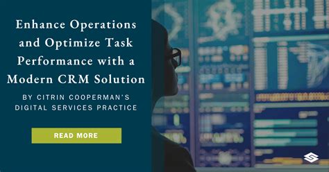 Enhance Operations And Optimize Task Performance With A Modern Crm Solution