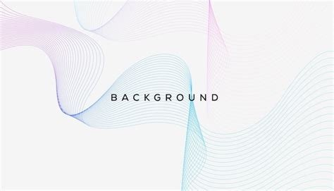 라인 웨이브와 파란색 물결 모양 배경 무료 벡터