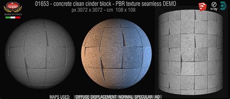 Clean Cinder Block Texture Seamless 01653