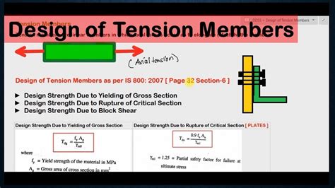 design of tension members design of steel structures youtube