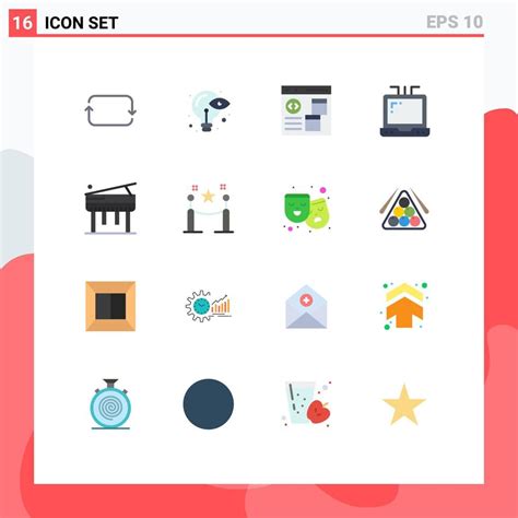 16 Universal Flat Colors Set For Web And Mobile Applications Piano Education App Office