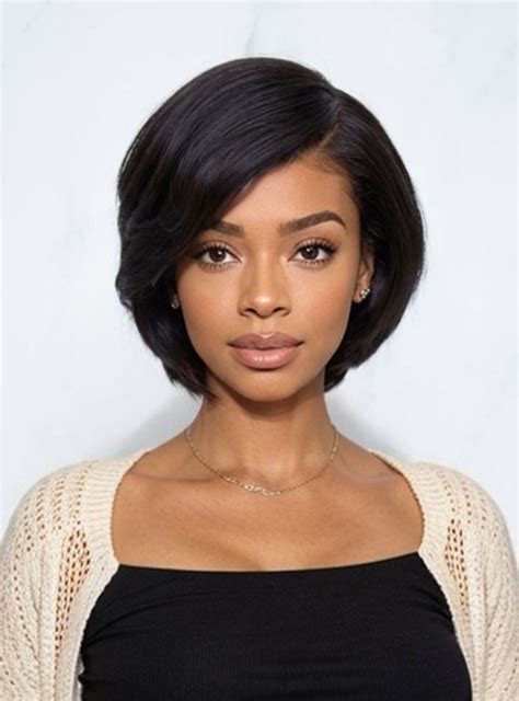 Black Short Pixie Cut Hd Lace Front Wig Bena103