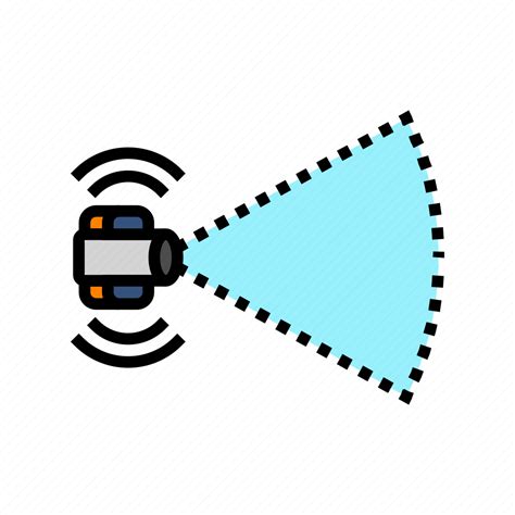 Lidar Sensors Autonomous Delivery Robot Technology Icon Download