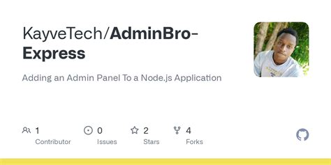 Github Kayvetechadminbro Express Adding An Admin Panel To A Nodejs