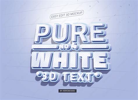 纯净光洁3D特效字样机PSD模板 04