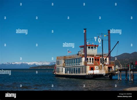 Usa California Ca Nevada Nv The Tahoe Queen River Boat In Winter Tour