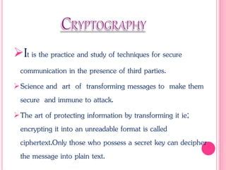 Introduction To Cryptography And Types Of Ciphers PPTX