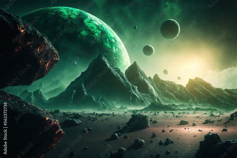 Space Galaxy Wallpaper Landscape 4k Stock Illustration Adobe Stock