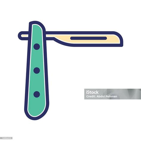 Barber Razor Cutthroat Razor Isolated Vector Icon Which Can Easily