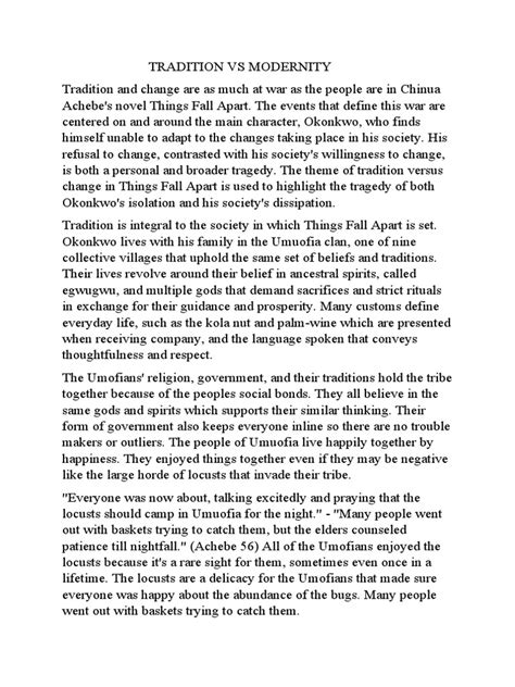 Tradition Vs Modernity Pdf