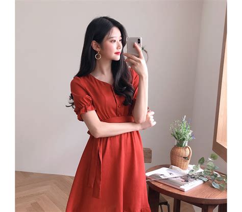 리리앤코 브라운칩 벨트 프릴 원피스