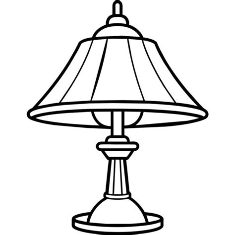 Lamp Line Drawing Vector Art Icons And Graphics For Free Download