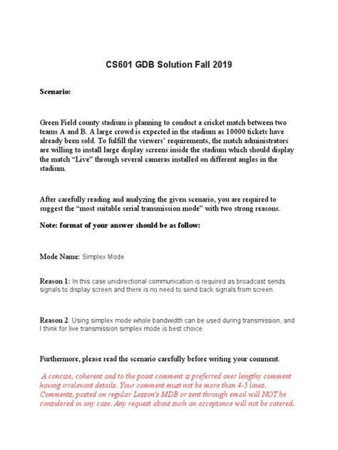 Cs601 Gdb Solution Fall 2019 Pdf Computers