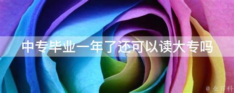 中专毕业一年了还可以读大专吗 业百科