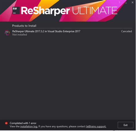 Unable To Install Resharper Ultimate Vs 2017 Resharper Support