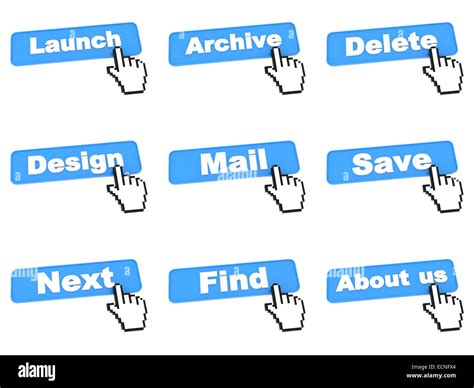 Hand Cursor Delete Button Cut Out Stock Images Pictures Alamy
