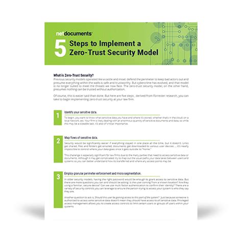 How To Implement Zero Trust Security Model In Steps Netdocuments