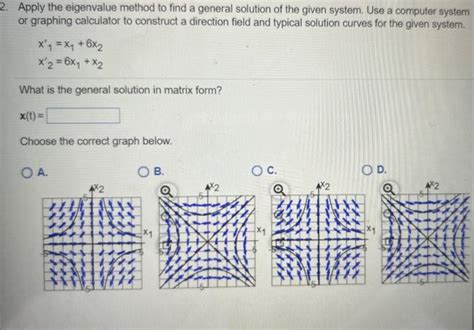 Solved Apply The Eigenvalue Method To Find A General Chegg