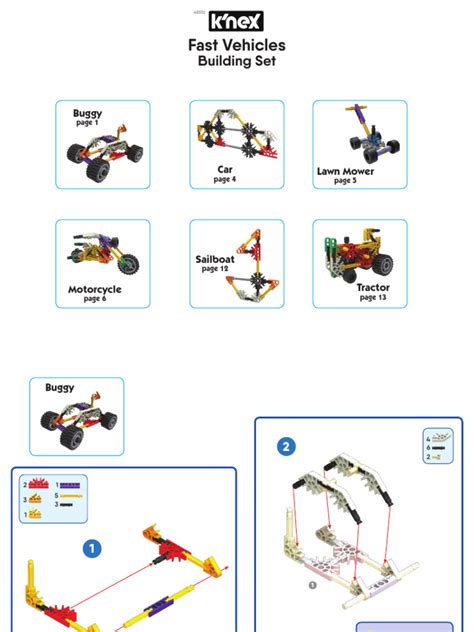 Knex Fast Vehicles Alternate Build Pdf Motor Vehicle Land Transport