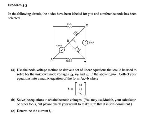 Solved Problem 53in The Following Circuit The Nodes Have