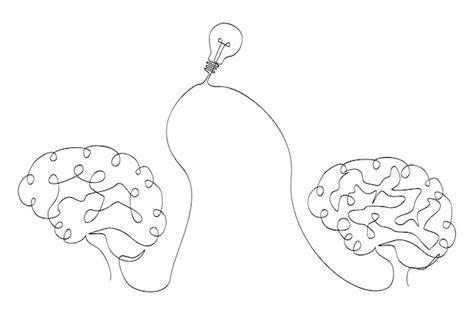 Simple Human Brain Drawing