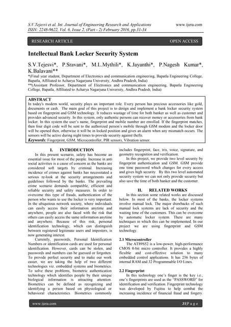 Fingerprint Security System Using Gsm And Gprs Pdf