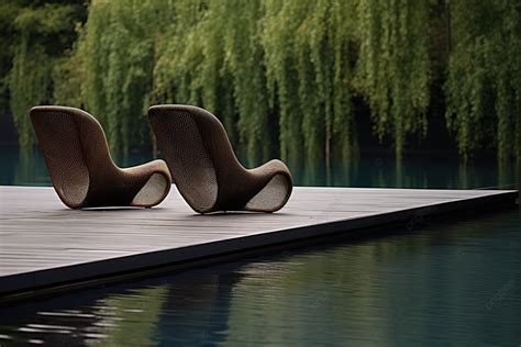 고리버들 의자 두 개 나무 갑판 사람이 없다 배경 일러스트 및 사진 무료 다운로드 Pngtree