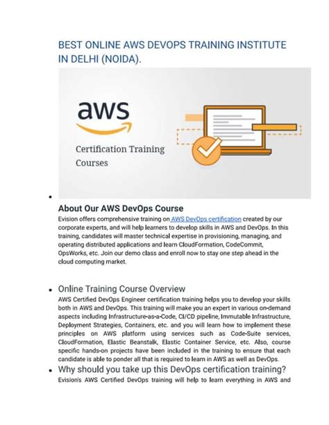 Best Online Aws Devops Training Institute In Delhi Noidapdf