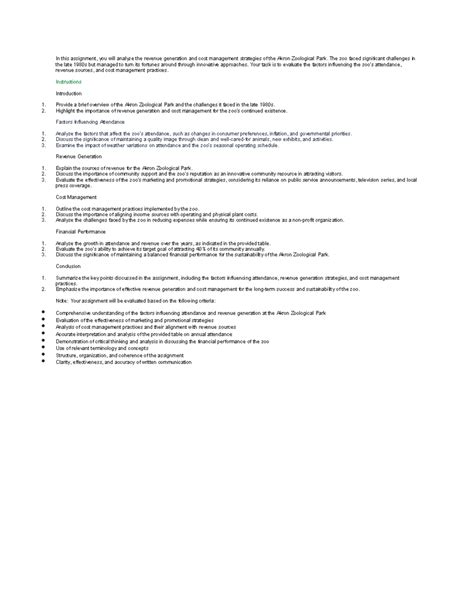 Assignment 1 Qt In This Assignment You Will Analyze The Revenue Generation And Cost