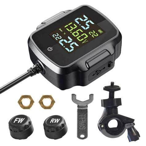 Tire Pressure Monitoring System For Motorcycle Tpms Tire Pressure Monitor Waterproof Tire
