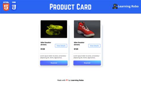Creating E Commerce Product Card Using Html Css