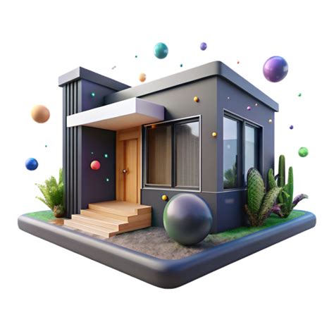 Magnificent Rustic Sustainable Home Exterior Front View Isolated Professional 60677147 Png