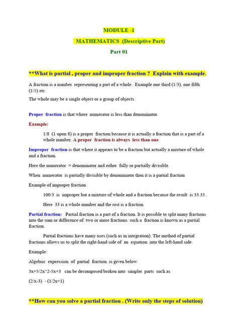 01 Theory Math Bca 1st Sem Pdf Polynomial Equations