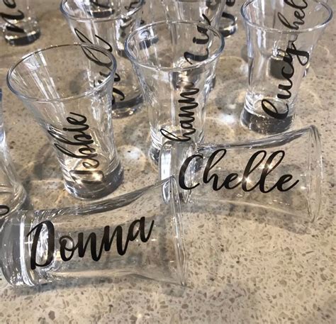 Personalised Wedding Shot Glass Bride Groom Hen Etsy Uk