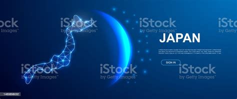 웹사이트 템플릿에 대한 일본 3d 다각형 기호입니다 배너 디자인을 위한 낮은 폴리 국가 지도 그림 일본 지도 디자인 그림 3차원 형태에 대한 스톡 벡터 아트 및 기타 이미지